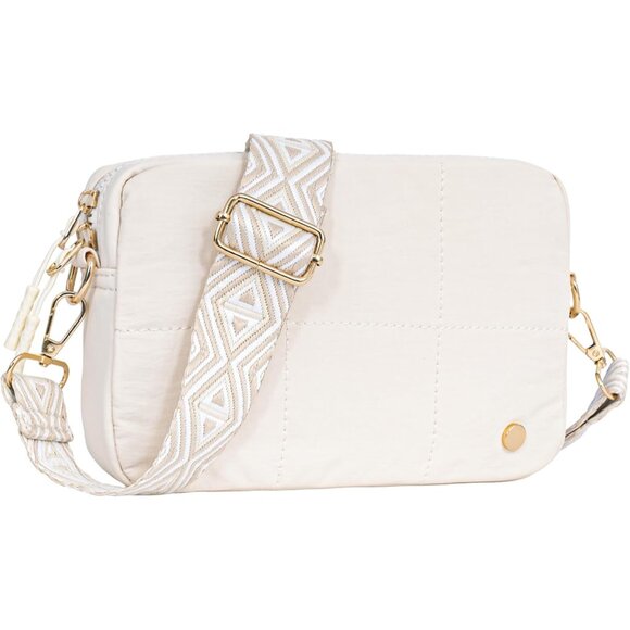 Bags | Quilted Crossbody Bag Women Nylon Puffer Travel Purse Adjustable ...